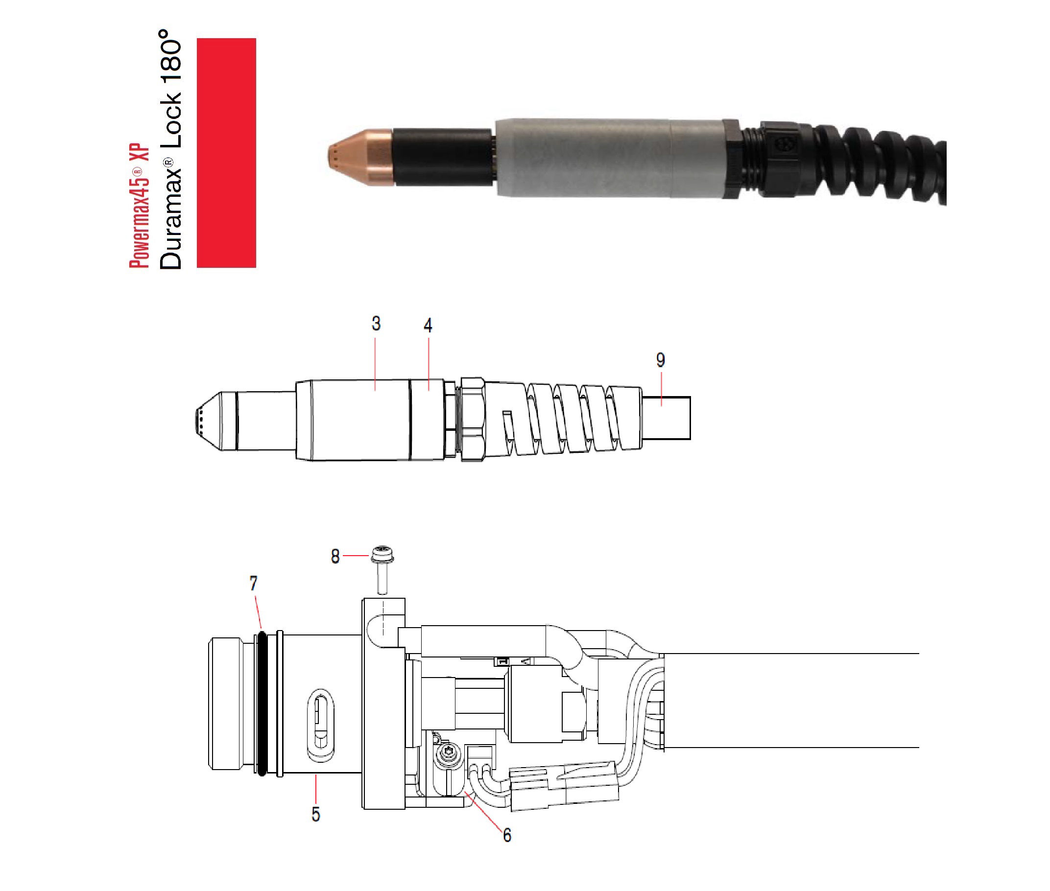 Hypertherm Duramax 45 XP - Mini 180 Degree Torch