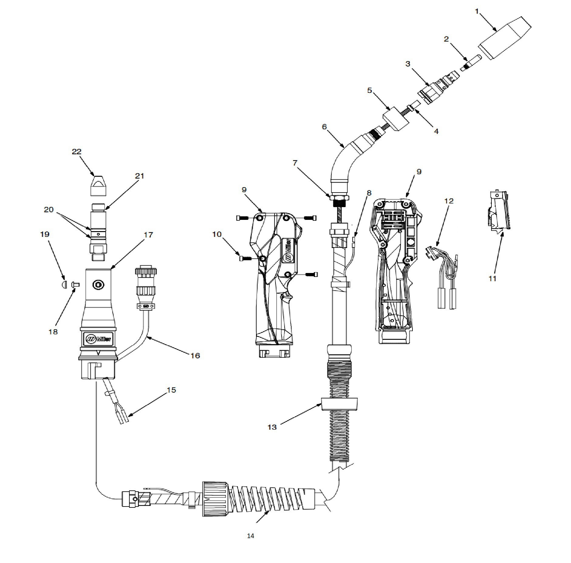 Miller MDX-250 Mig Gun EZ Select